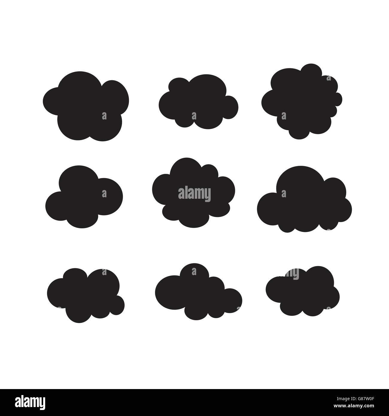 Set of dark clouds Stock Vector Image & Art - Alamy
