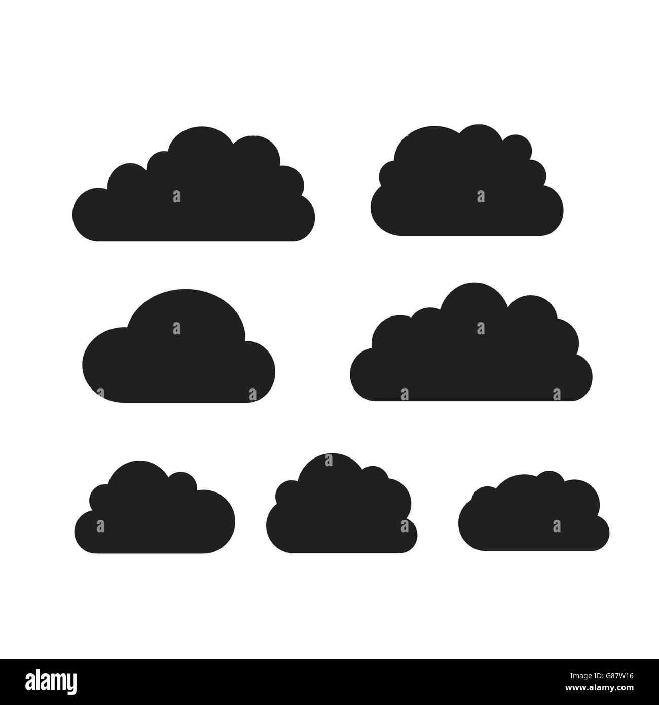 Set of dark clouds Stock Vector Image & Art - Alamy