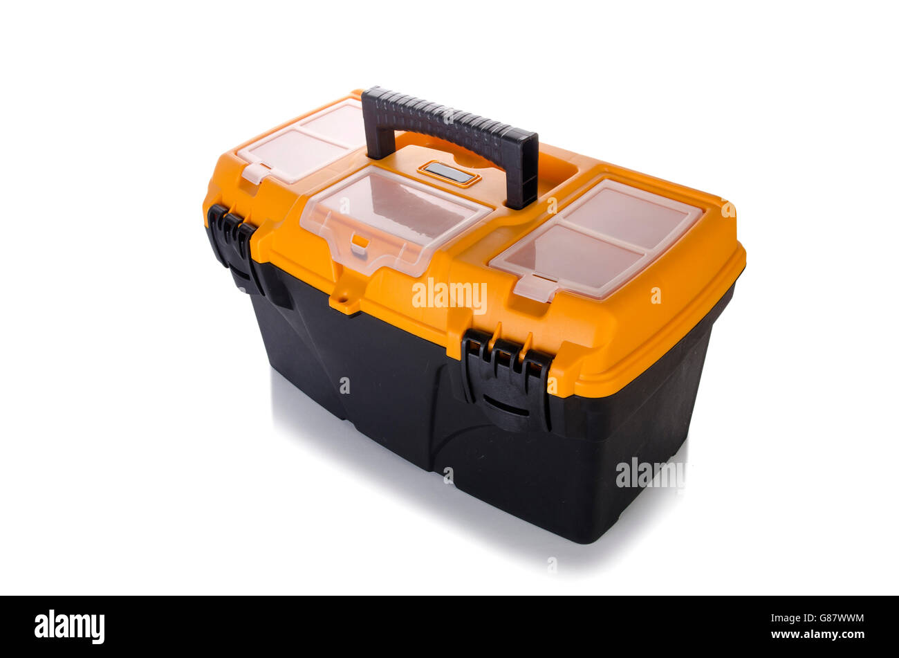 Toolkit box isolated on the white background Stock Photo - Alamy