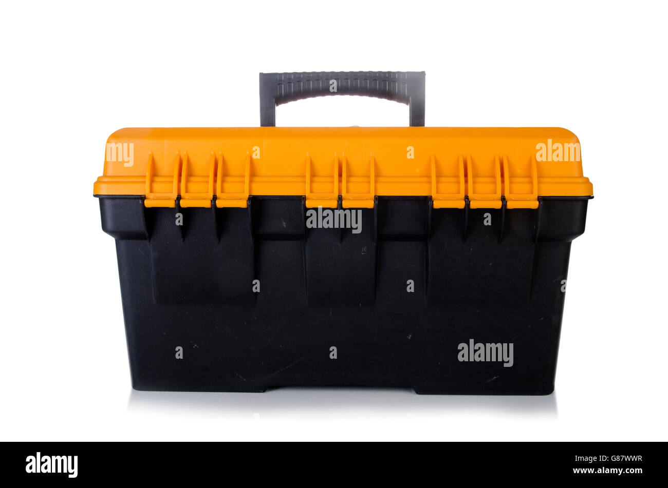 Toolkit box isolated on the white background Stock Photo - Alamy