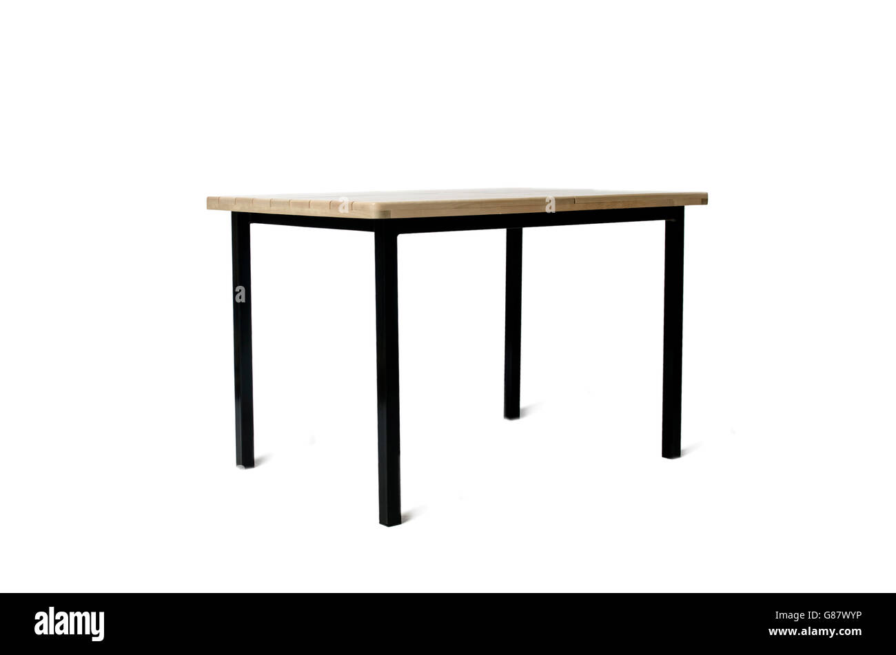 Table furniture isolated on the white Stock Photo - Alamy