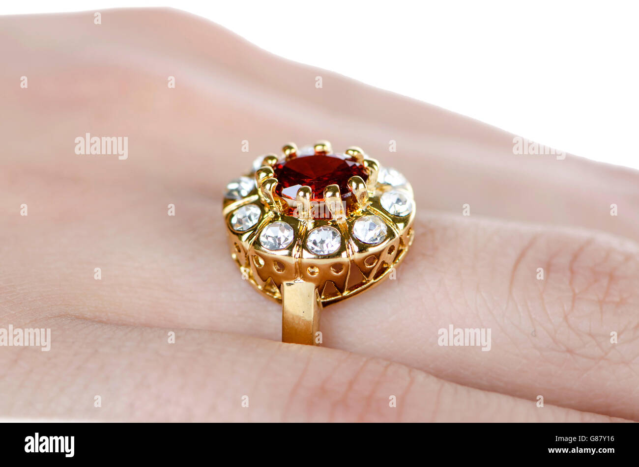 An engagement ring is worn hi-res stock photography and images - Alamy