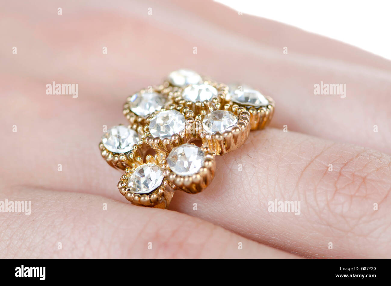 An engagement ring is worn hi-res stock photography and images - Alamy