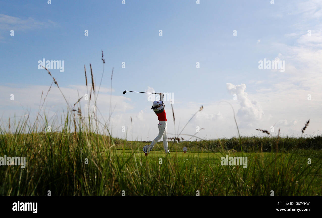 Japan's Minami Katsu at the first tee on day one of the Duke of York's ...