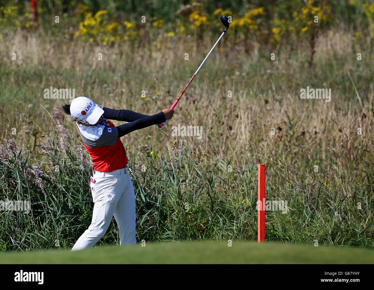 Japan's Minami Katsu at the first tee on day one of the Duke of York's ...