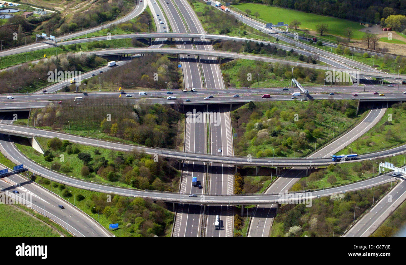 M3/M25 Junction. Aerial View of the M25 and the M3 Junction Stock Photo ...