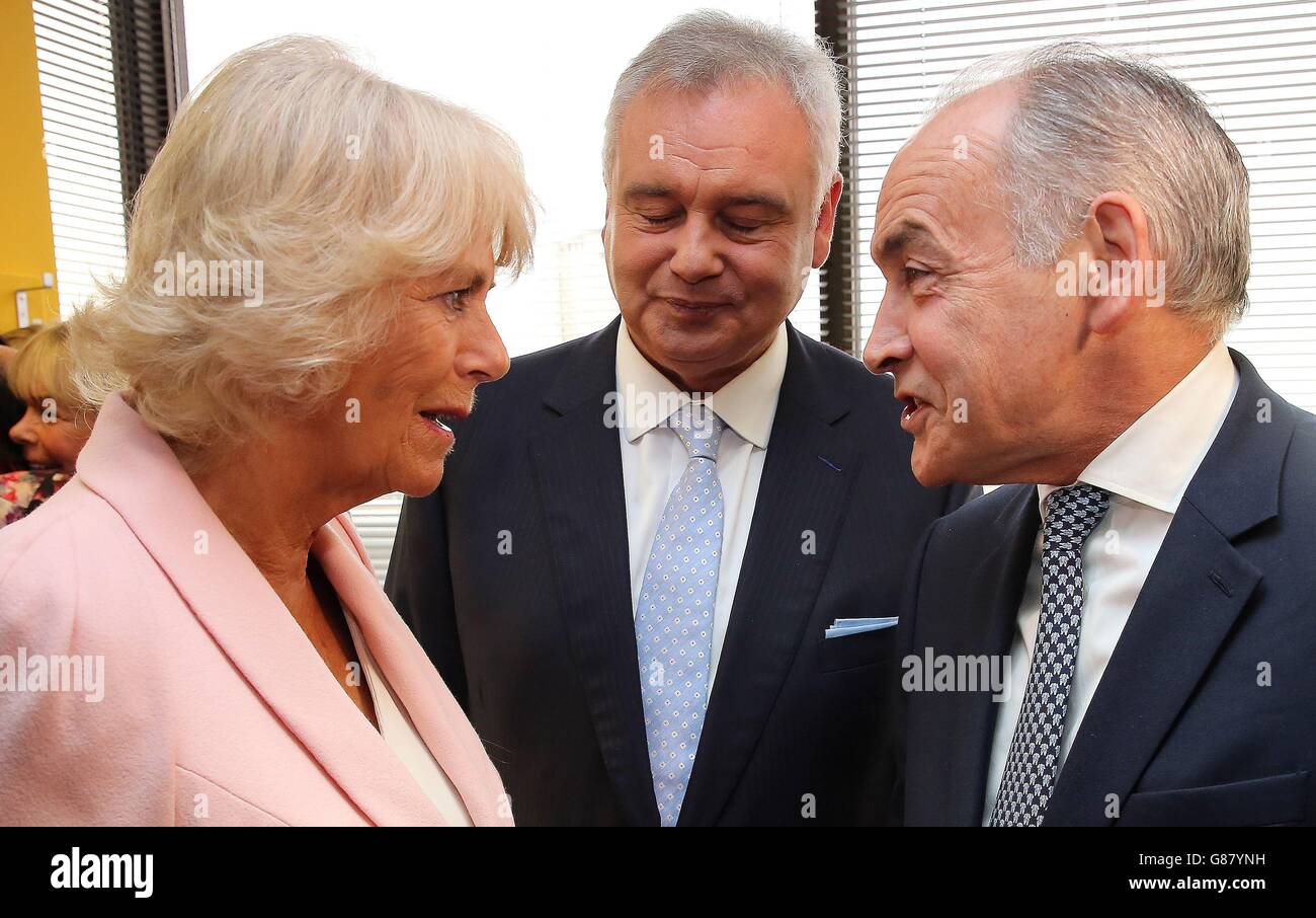 The Duchess of Cornwall meets Eamonn Holmes (centre) and Alistair ...