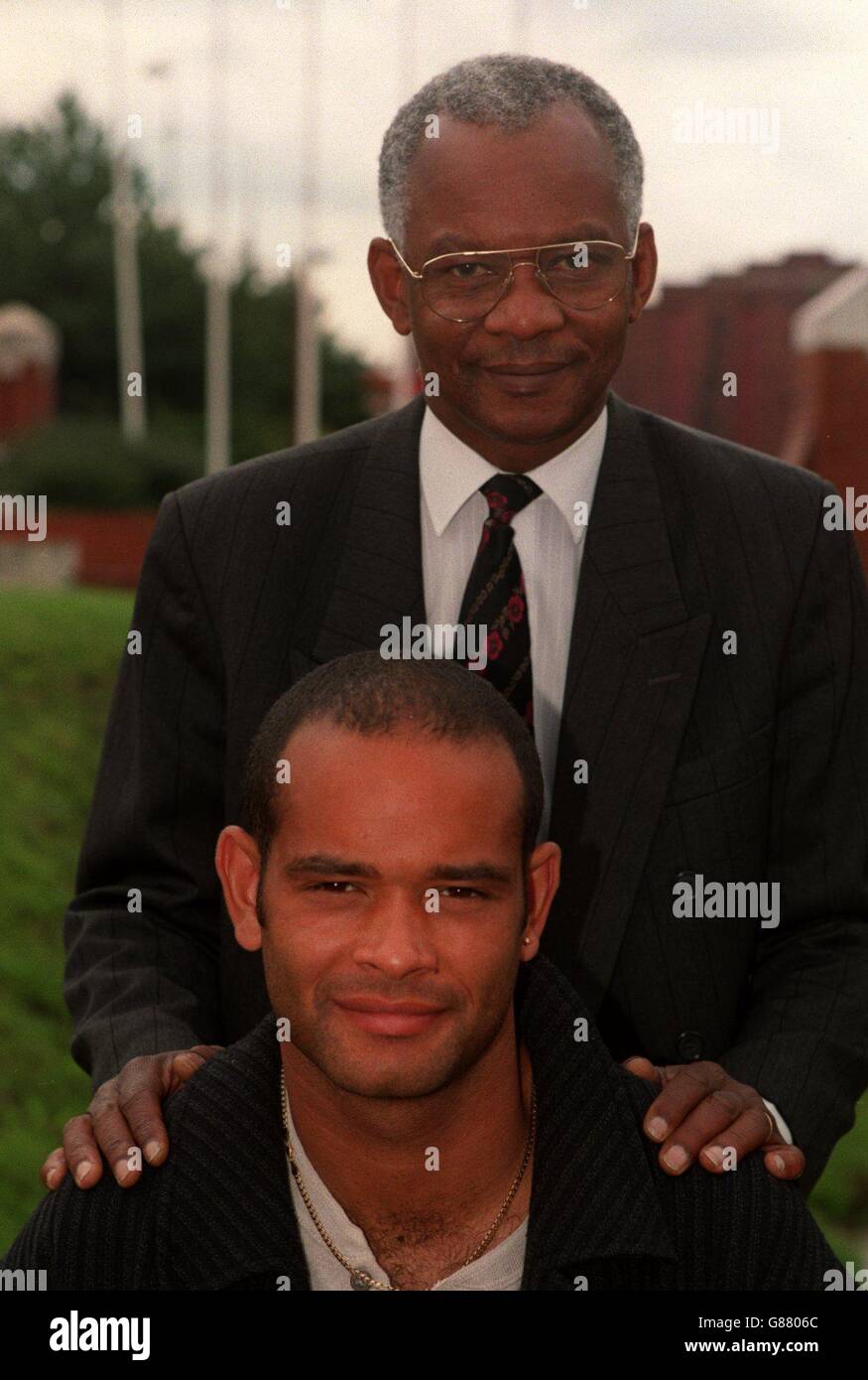Cricket- England Nets. Dean and Ron Headley Stock Photo - Alamy