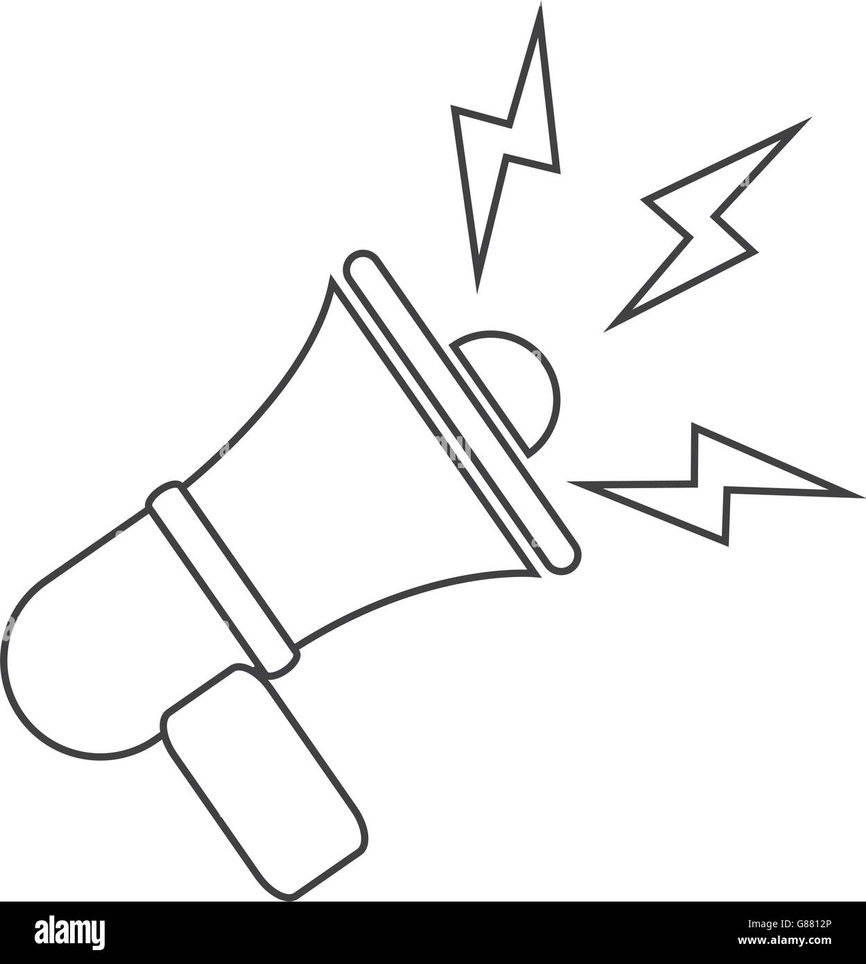 black line megaphone icon Stock Vector Image & Art - Alamy