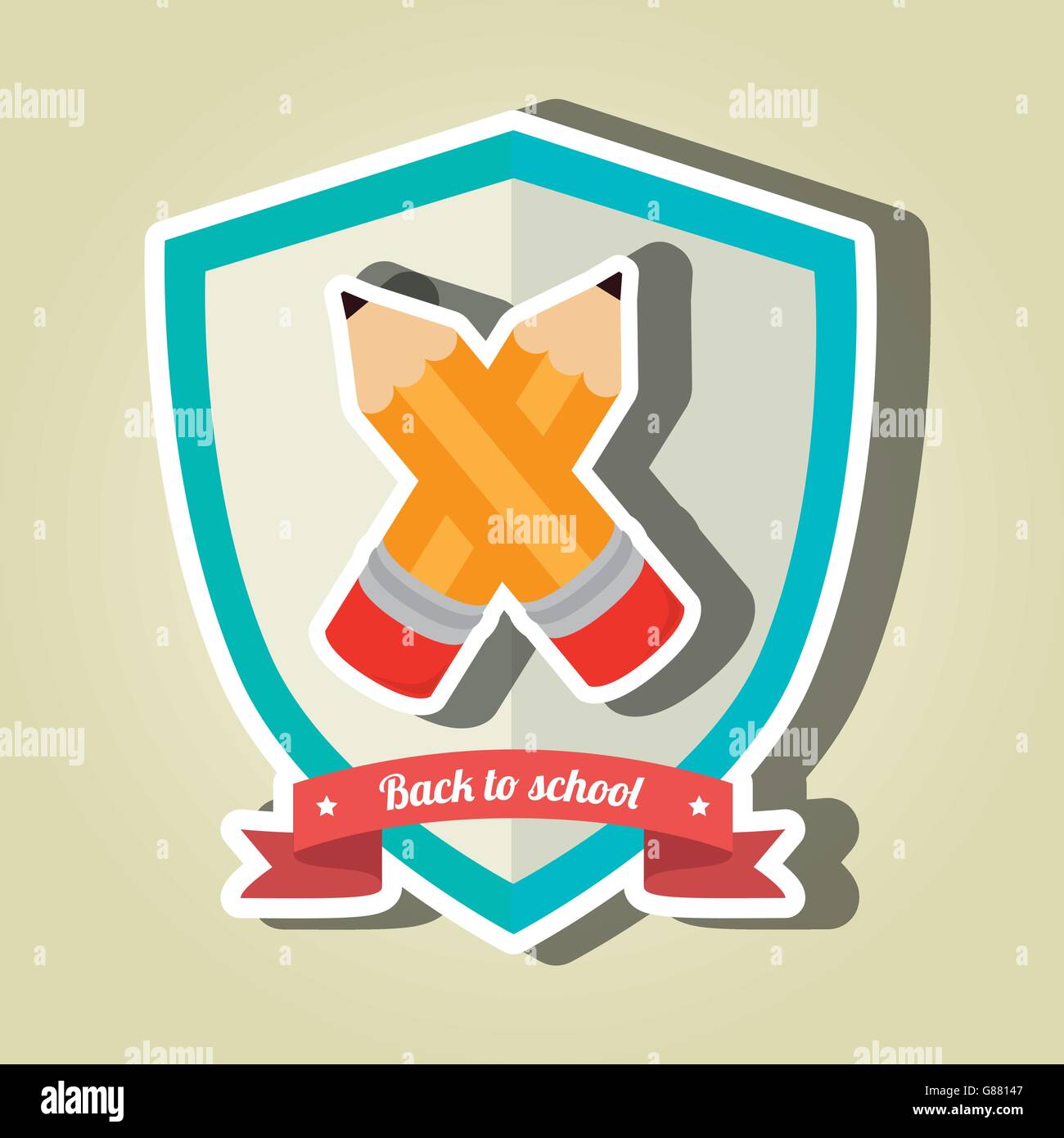 shield back to school design Stock Vector Image & Art - Alamy