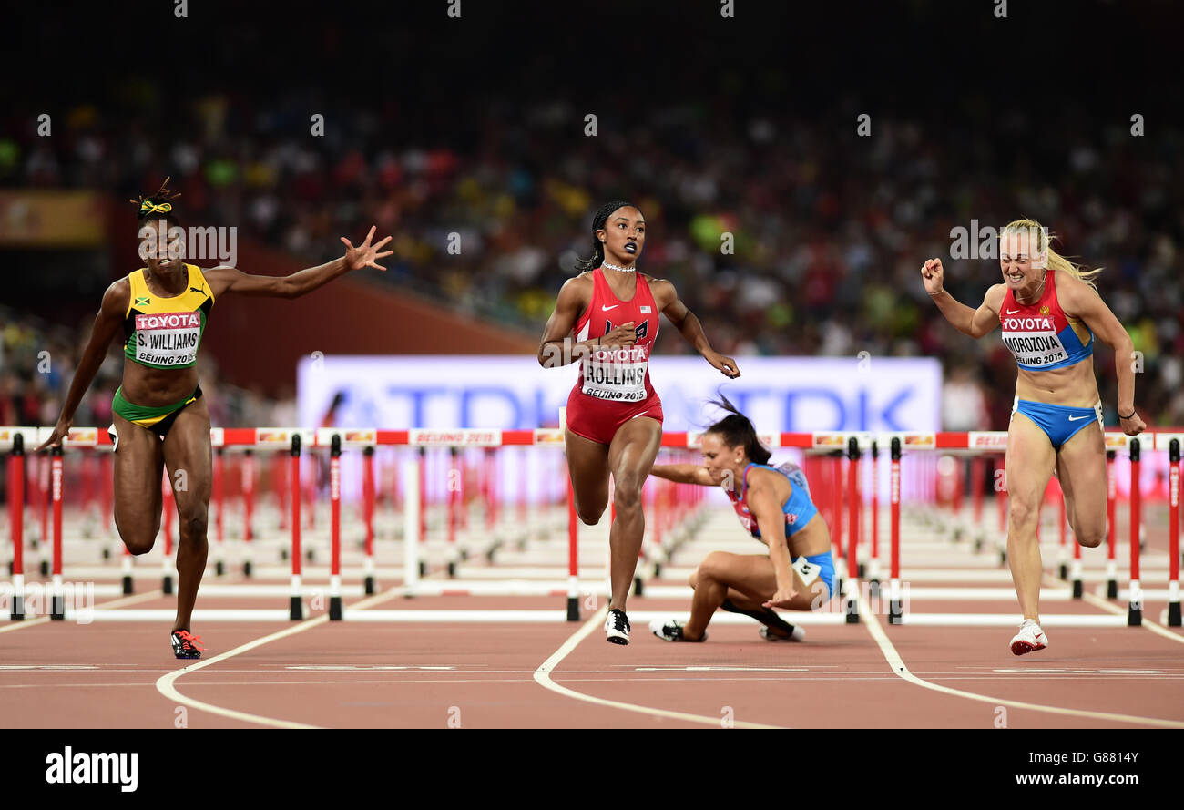 USA's Brianna Rollins wins her Women's 100 metres Hurdles Heats as ...