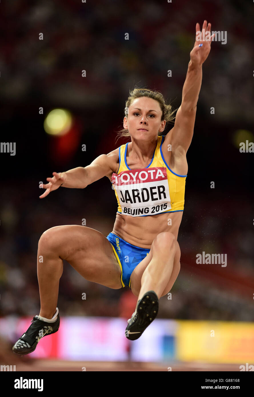 Sweden's Erica Jarder during the Women's Long Jump during day seven of ...
