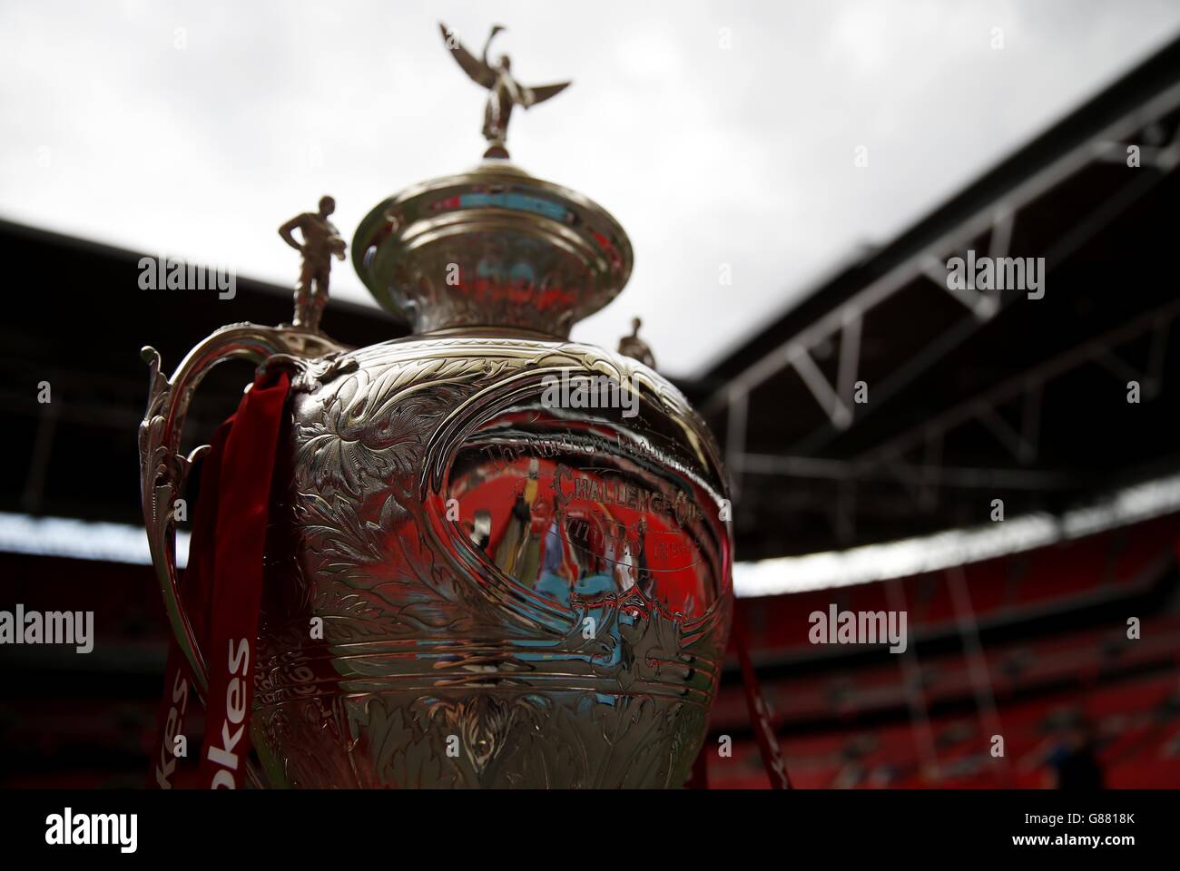 A General View of the Challenge Cup Trophy during a team walk around at ...