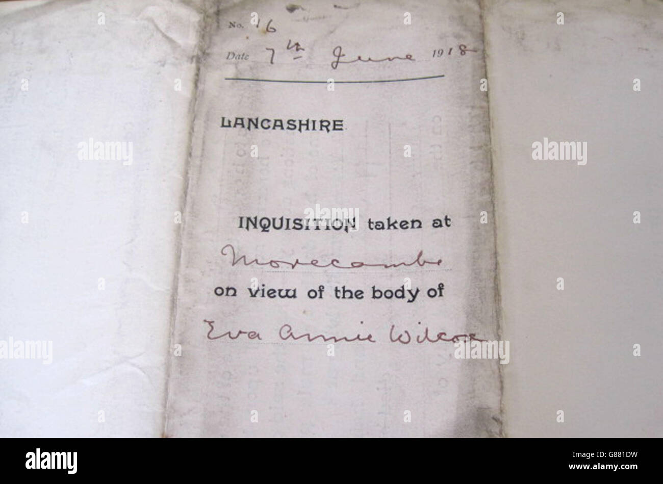 The coroners report of Eva Annie Wilcox who drowned herself in ...
