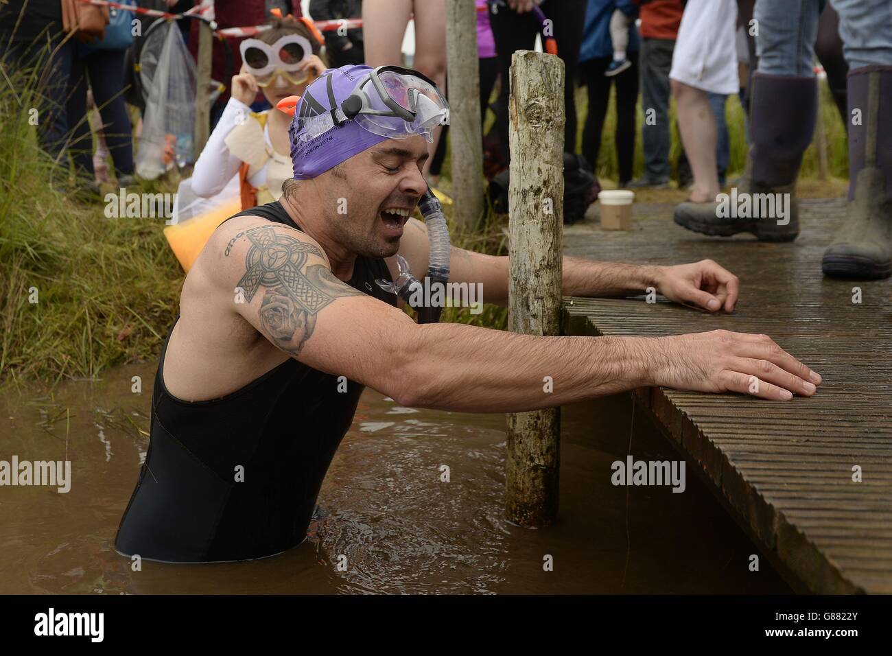 Jamie Tilley after taking part in the 30th World Bog Snorkelling ...