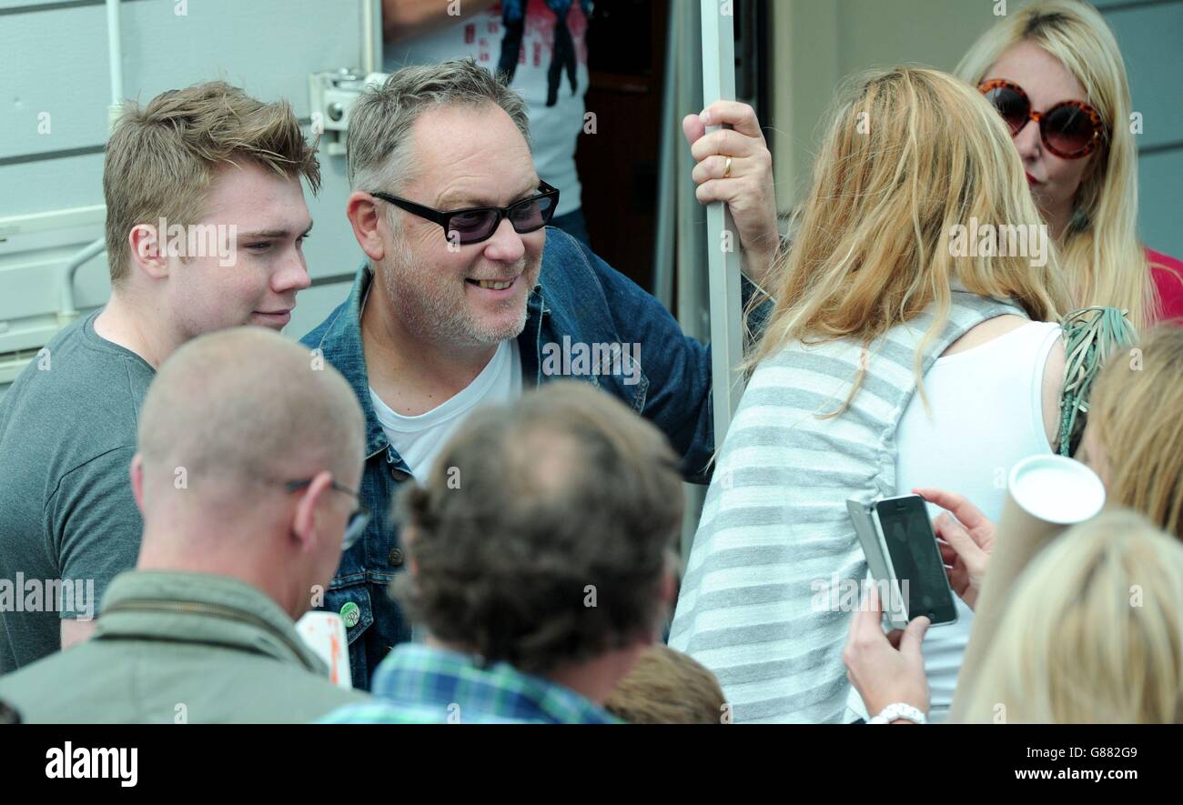 Artist Vic Reeves attends the Vauxhall Art Car Boot Fair at Turner Contemporary in Margate, Kent ...