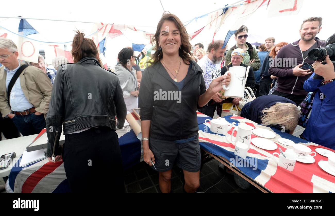 Artist Tracey Emin attends the Vauxhall Art Car Boot Fair at Turner Contemporary in Margate ...