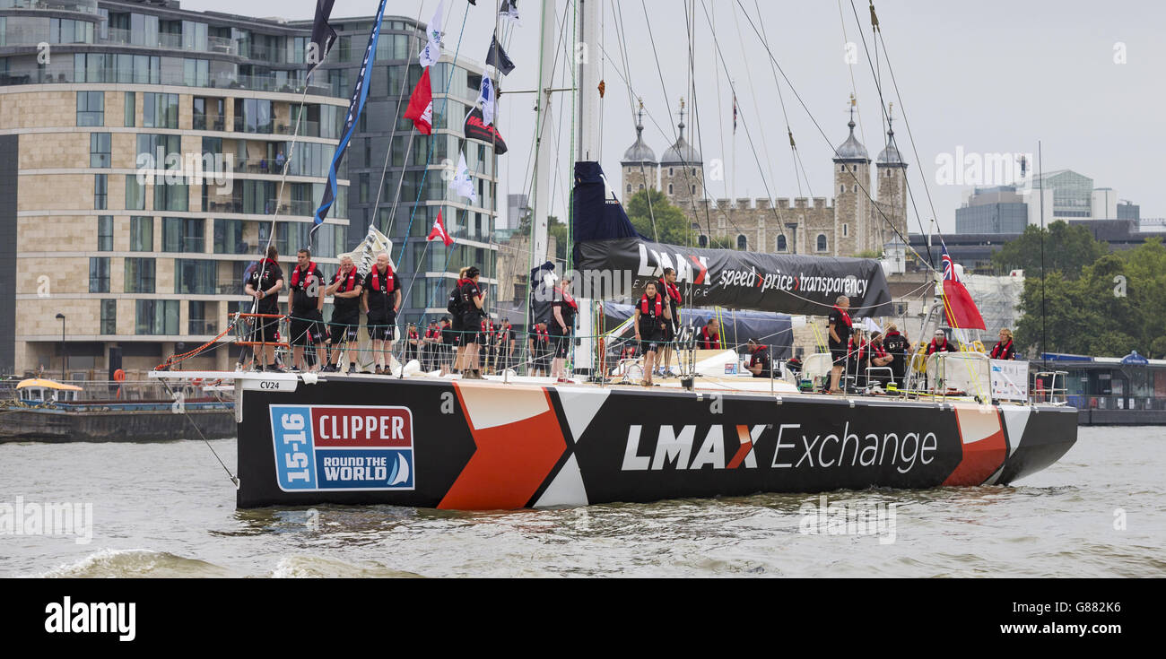 The LMAX Exchange yacht competing in the Clipper Round the World Yacht ...