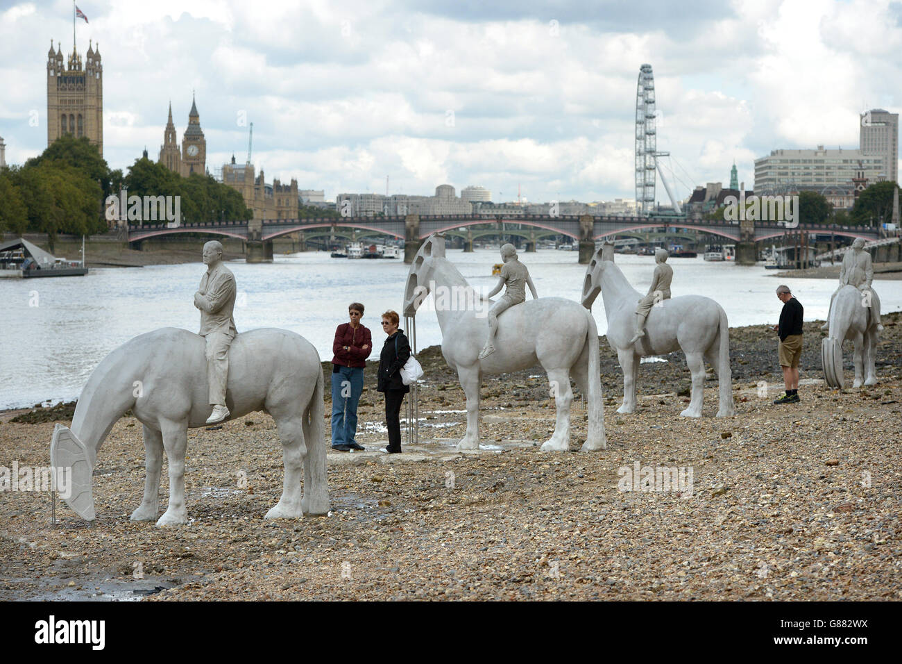 General view of the Rising Tide hybrid sculpture installation by artist ...