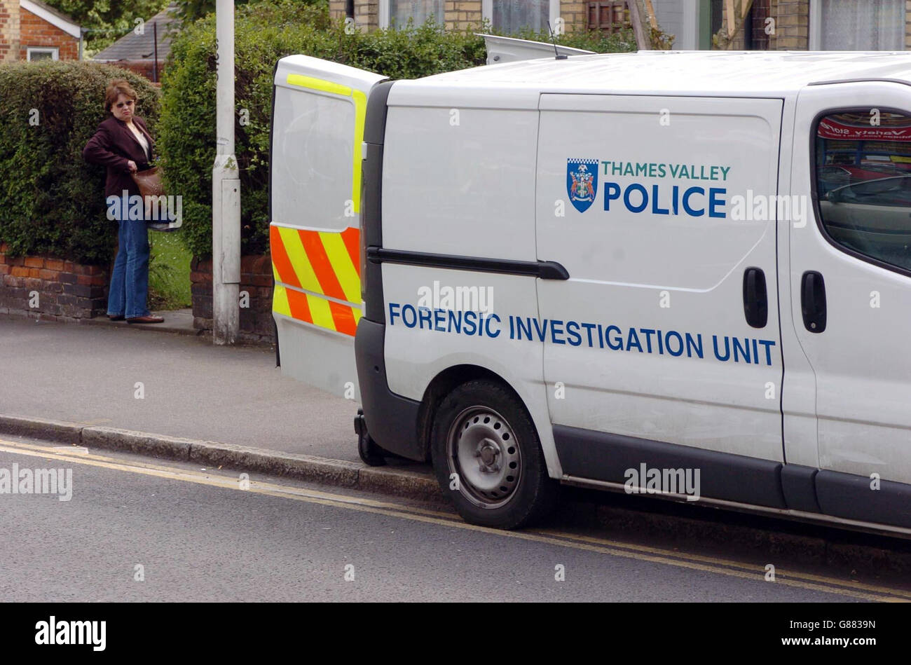 A local resident observes the presence of a Thames Valley Police ...