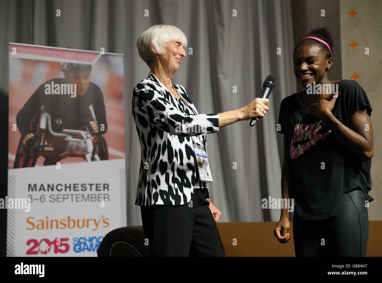 Sue Campbell, Baroness Campbell of Loughborough, CBE (left) and Dina ...