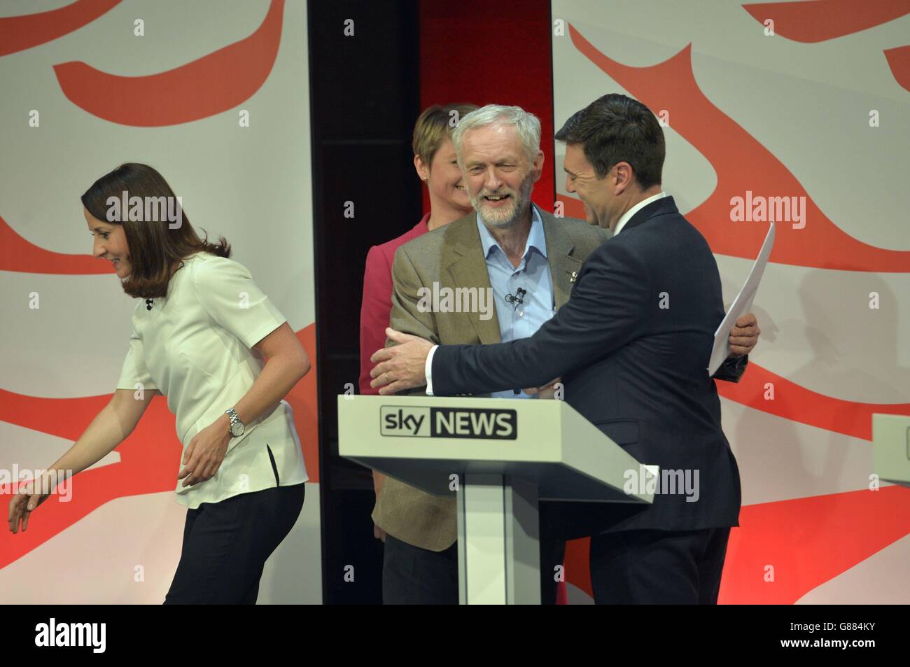 Labour leadership contenders left right yvette cooper hi-res stock ...
