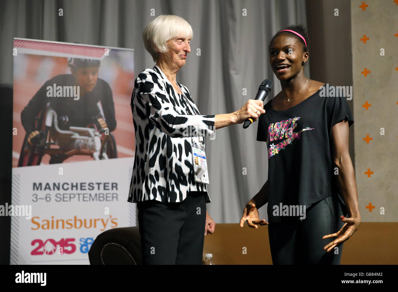 Sue Campbell, Baroness Campbell of Loughborough, CBE (left) and Dina ...