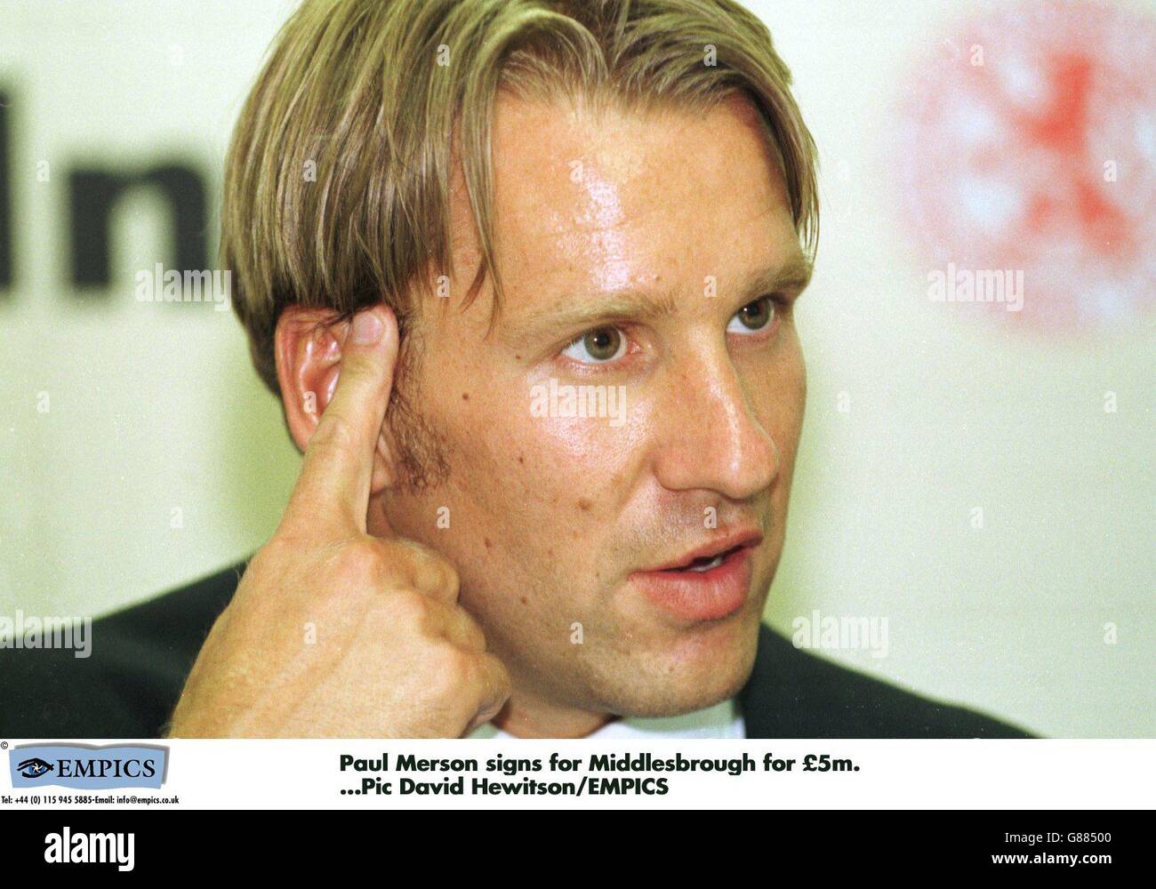 Soccer Paul Merson signs for Middlesbrough. Paul Merson signs for ...
