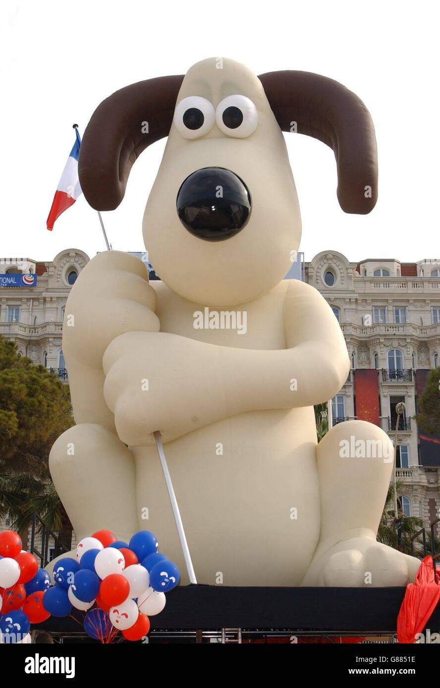 A 60ft Gromit balloon is seen outside the Carlton Hotel to launch the ...