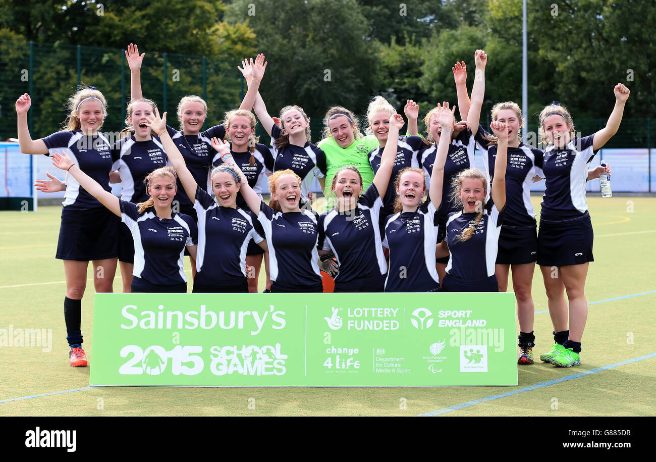 The Scotland Girls hockey team pose for a team photo during the hockey ...