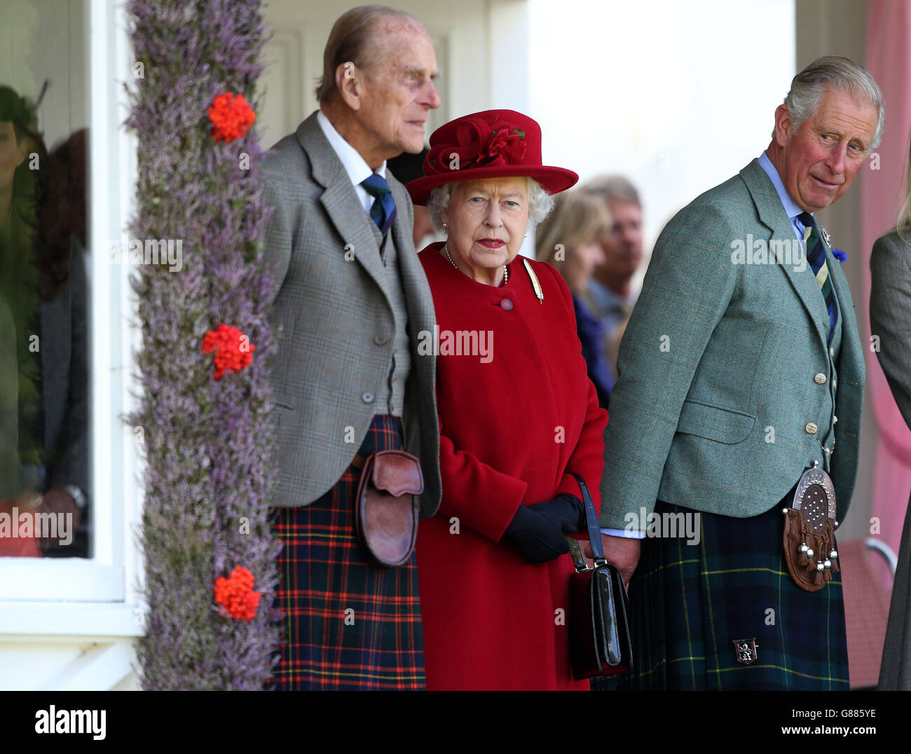 The Duke of Edinburgh, The Games' patron Queen Elizabeth II and the ...