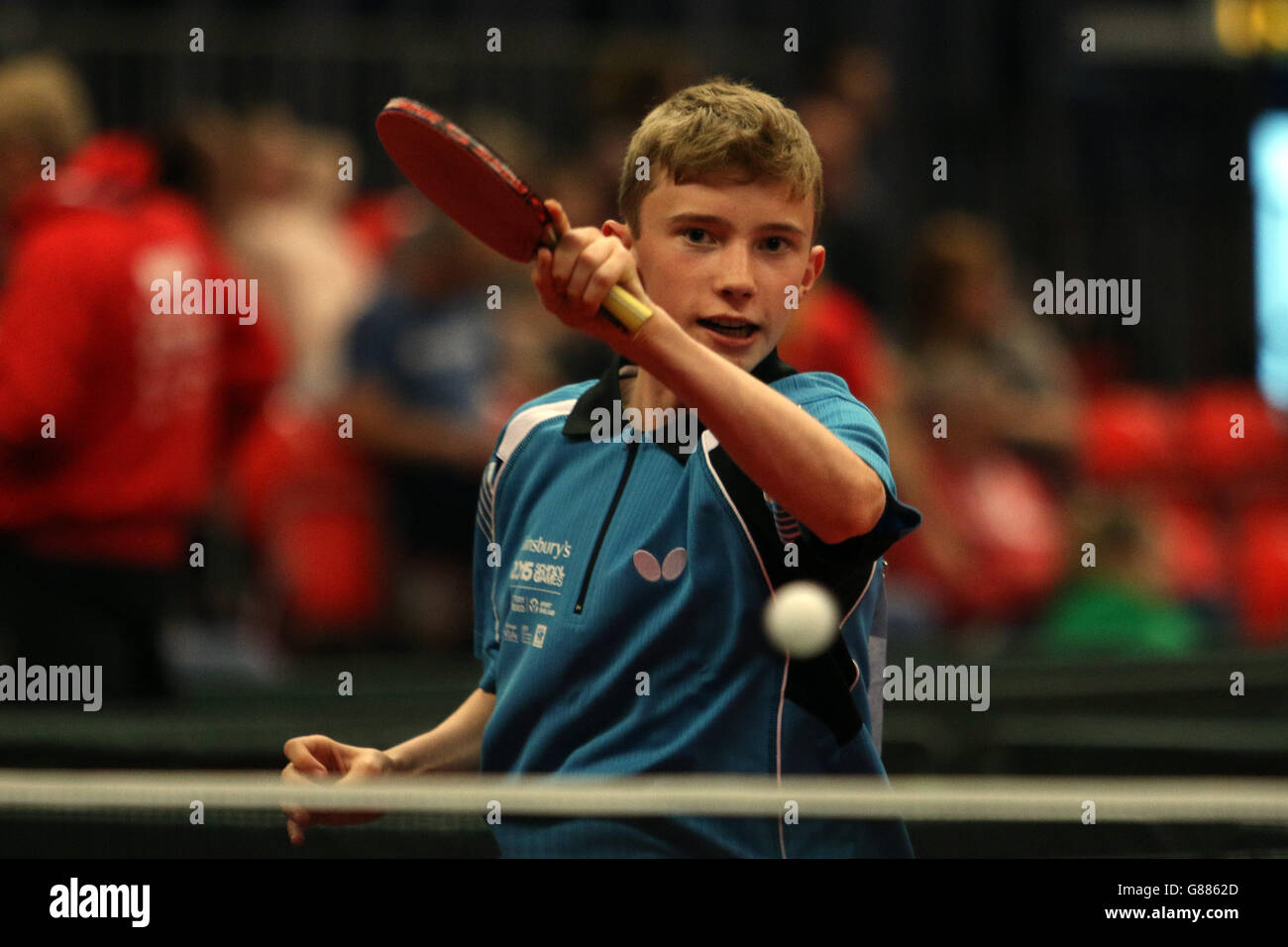 Scotland's Calum Morrison in action at the table tennis during the ...