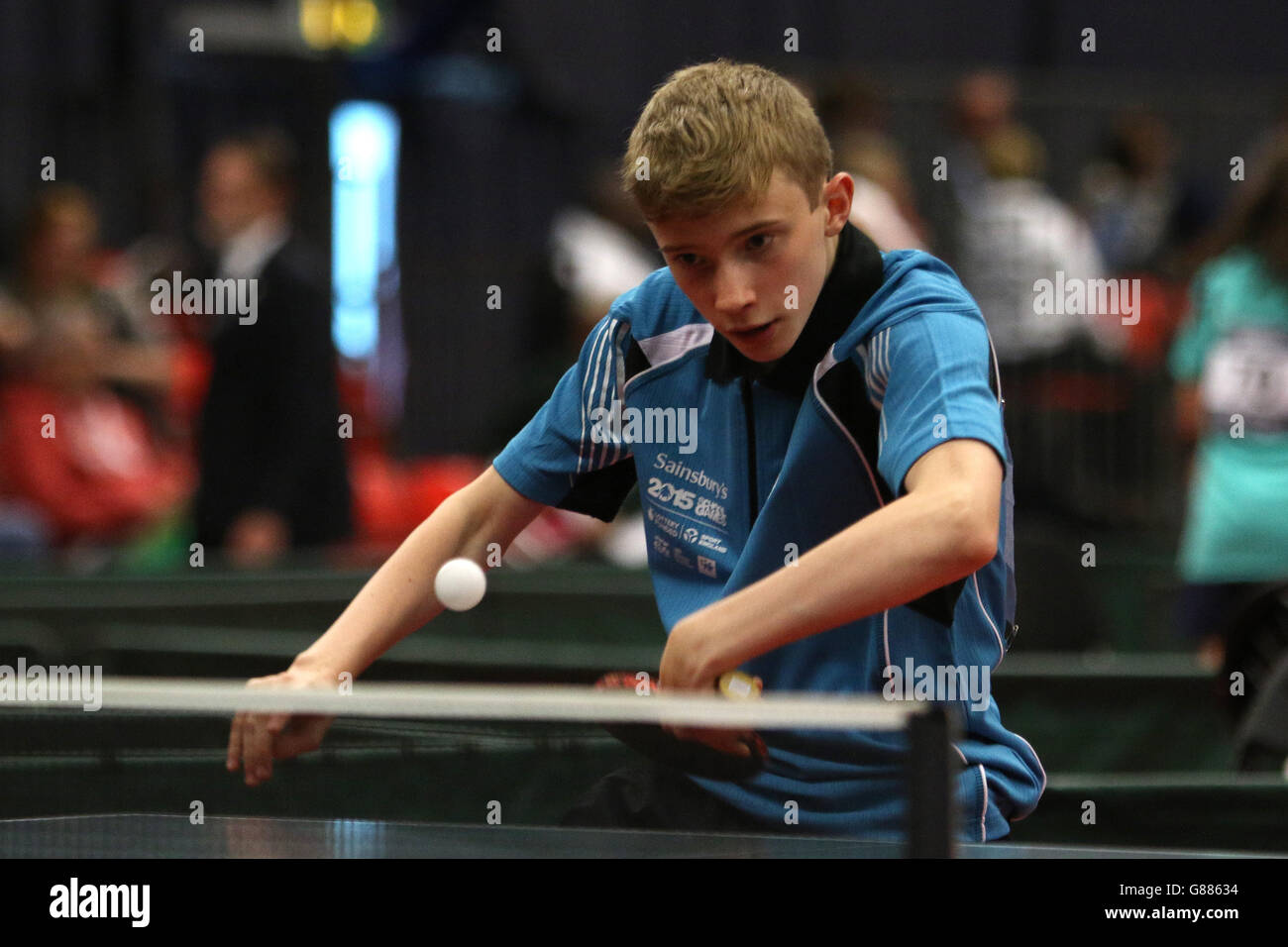Scotland's Calum Morrison in action at the table tennis during the ...