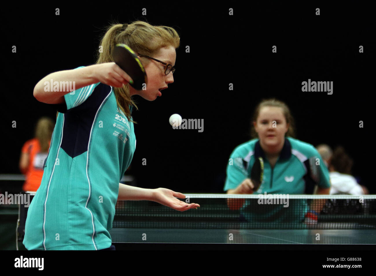 Northern Ireland's Lucy Craig in action at the table tennis during the ...