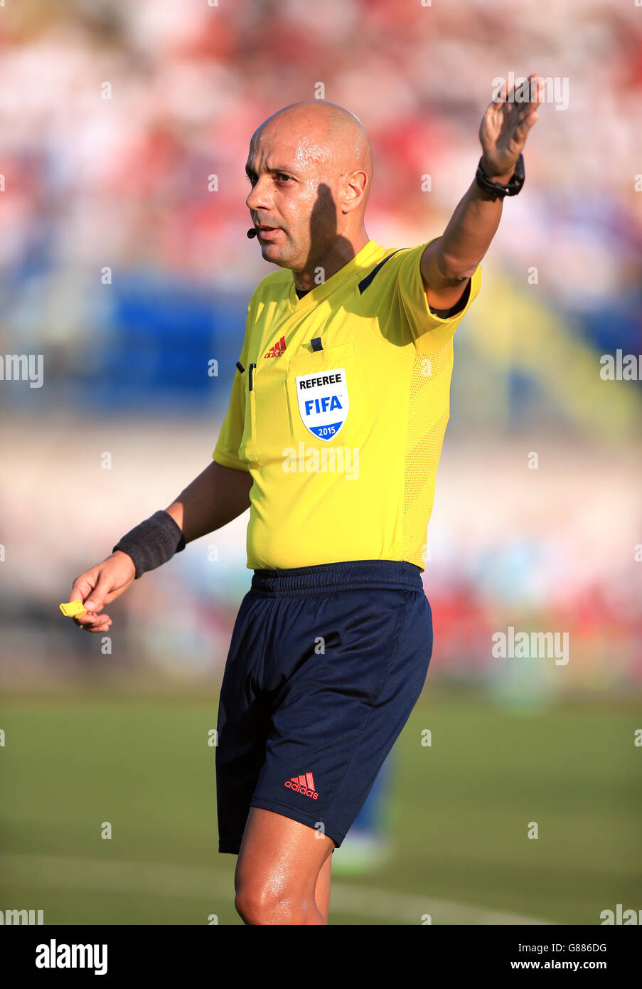 Referee Leontios Trattou during the UEFA European Championship ...