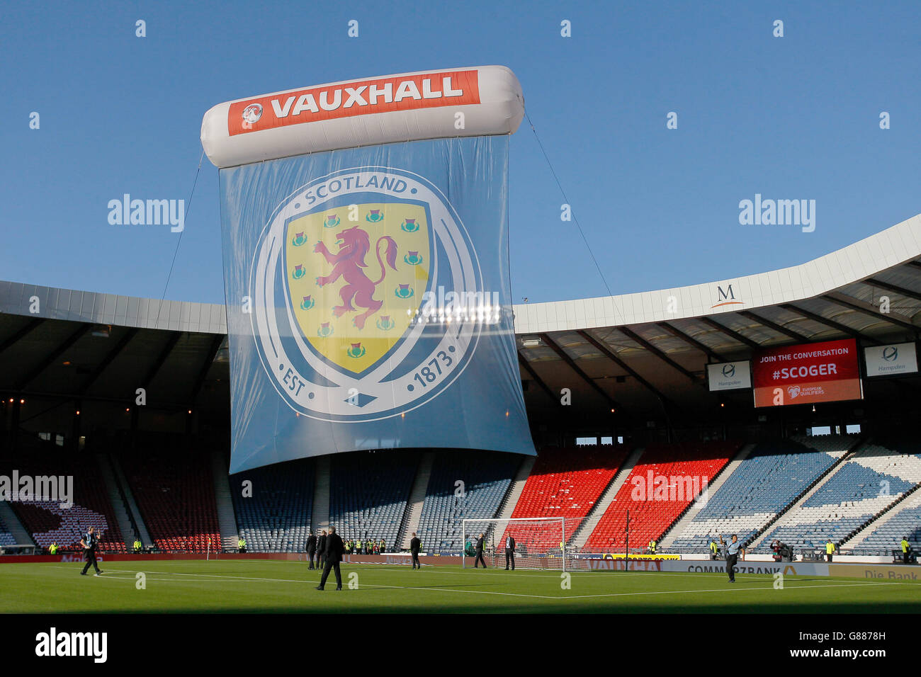 Scotland banner in the hampden park stadium hi-res stock photography ...