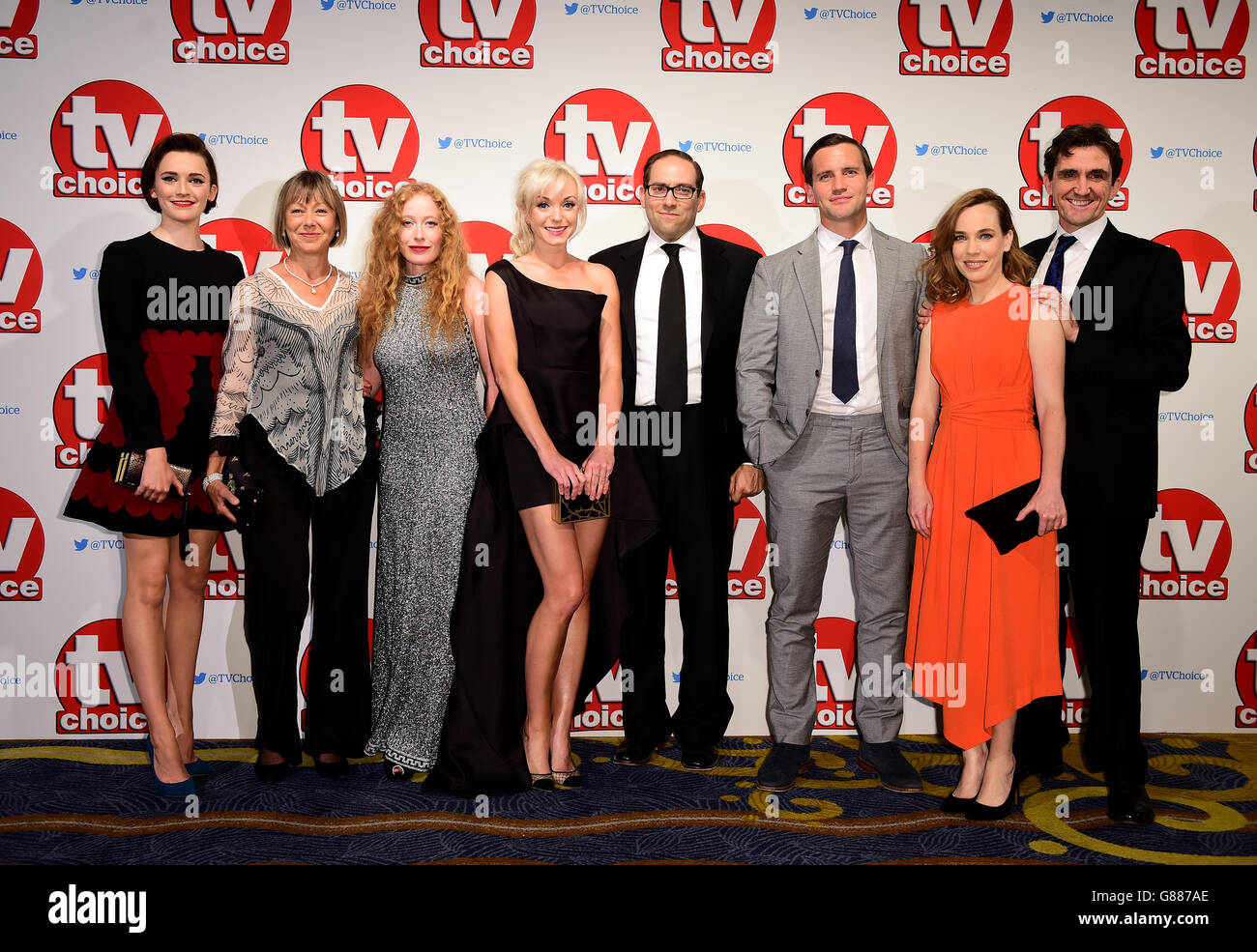 (L-R) The cast of Call the Midwife, Charlotte Ritchie, Jenny Agutter ...