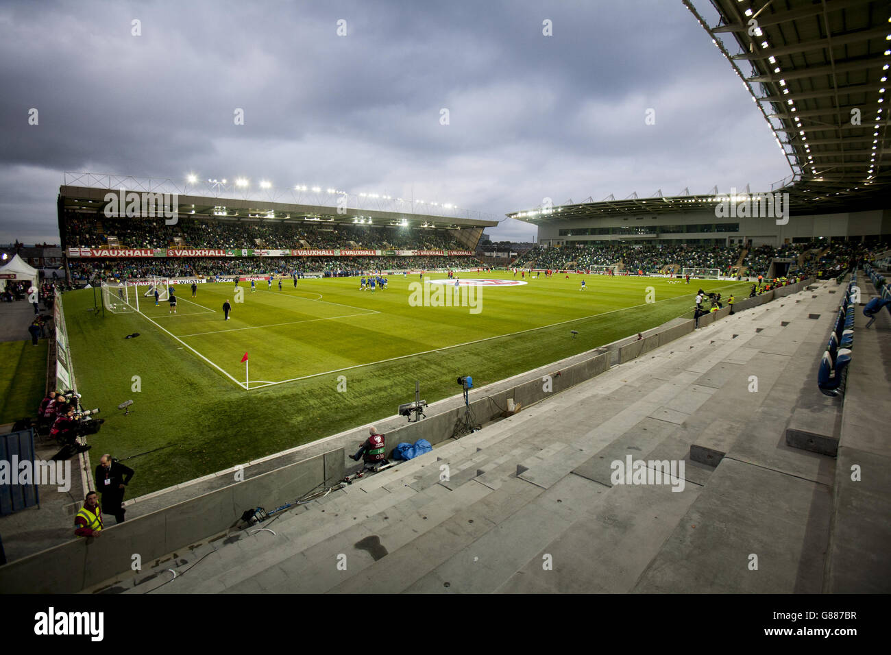 A general view of Windsor Park before the UEFA European Championship ...