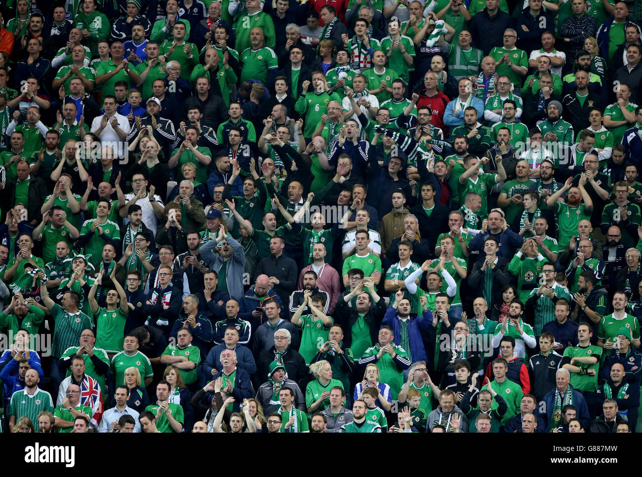 Northern Ireland fans during the UEFA European Championship Qualifying ...
