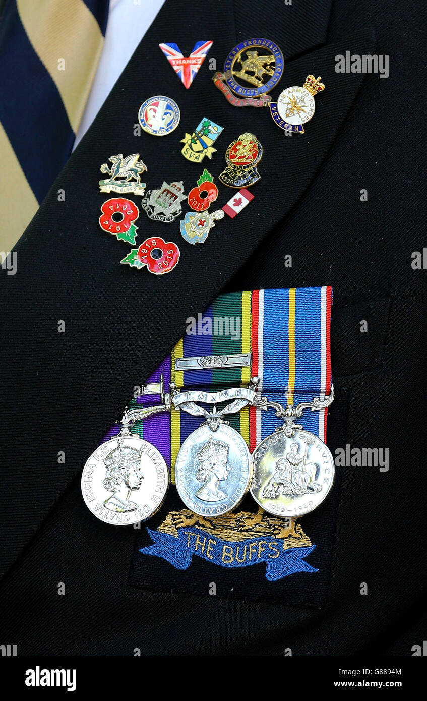The Buffs (Royal East Kent Regiment) veterans gather at Canterbury ...