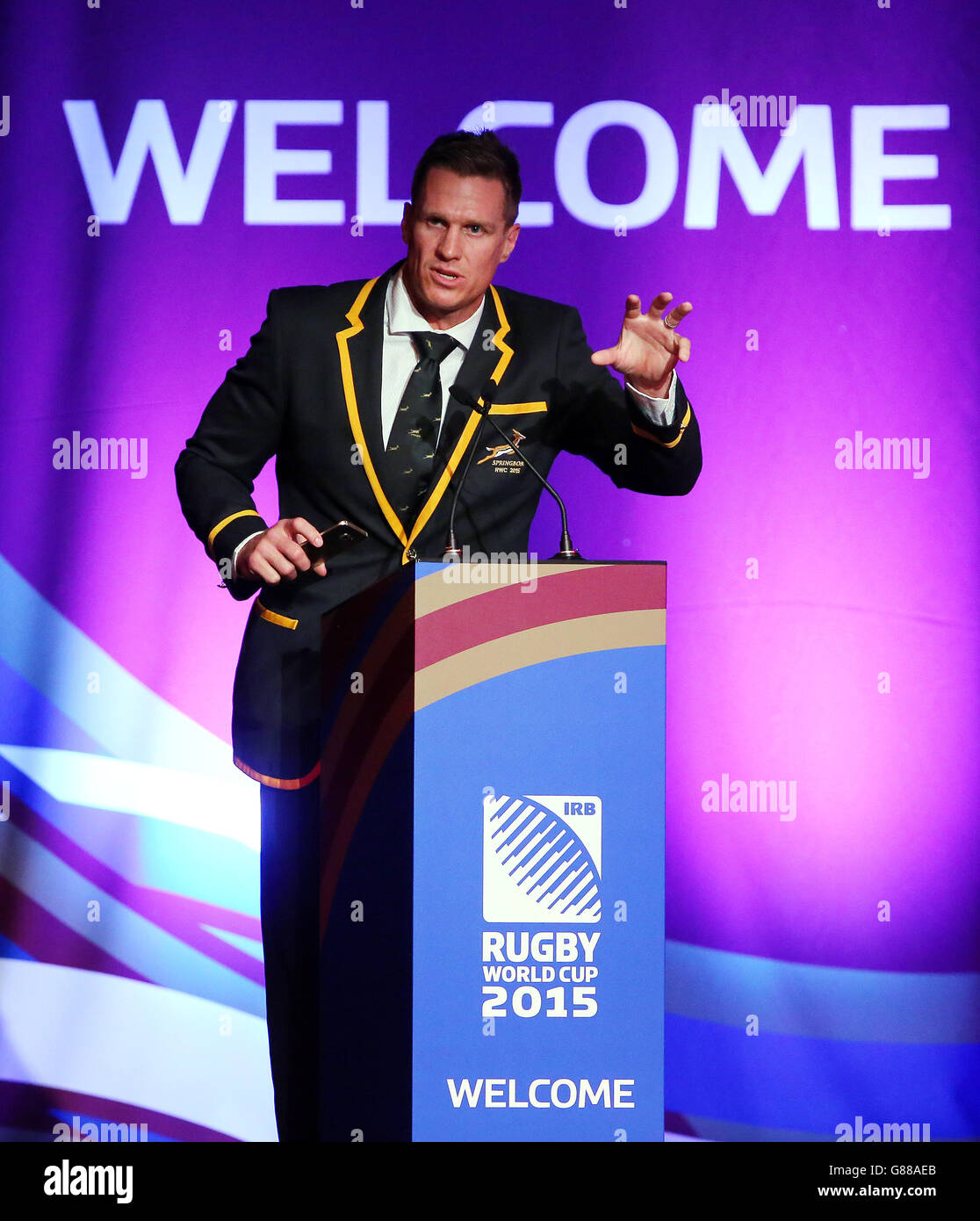 Rugby Union - South Africa Welcome Ceremony - Winter Garden Theatre ...