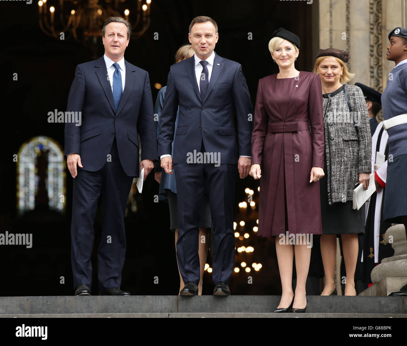 Prime Minister David Cameron (left) with President of Poland, Andrzej ...