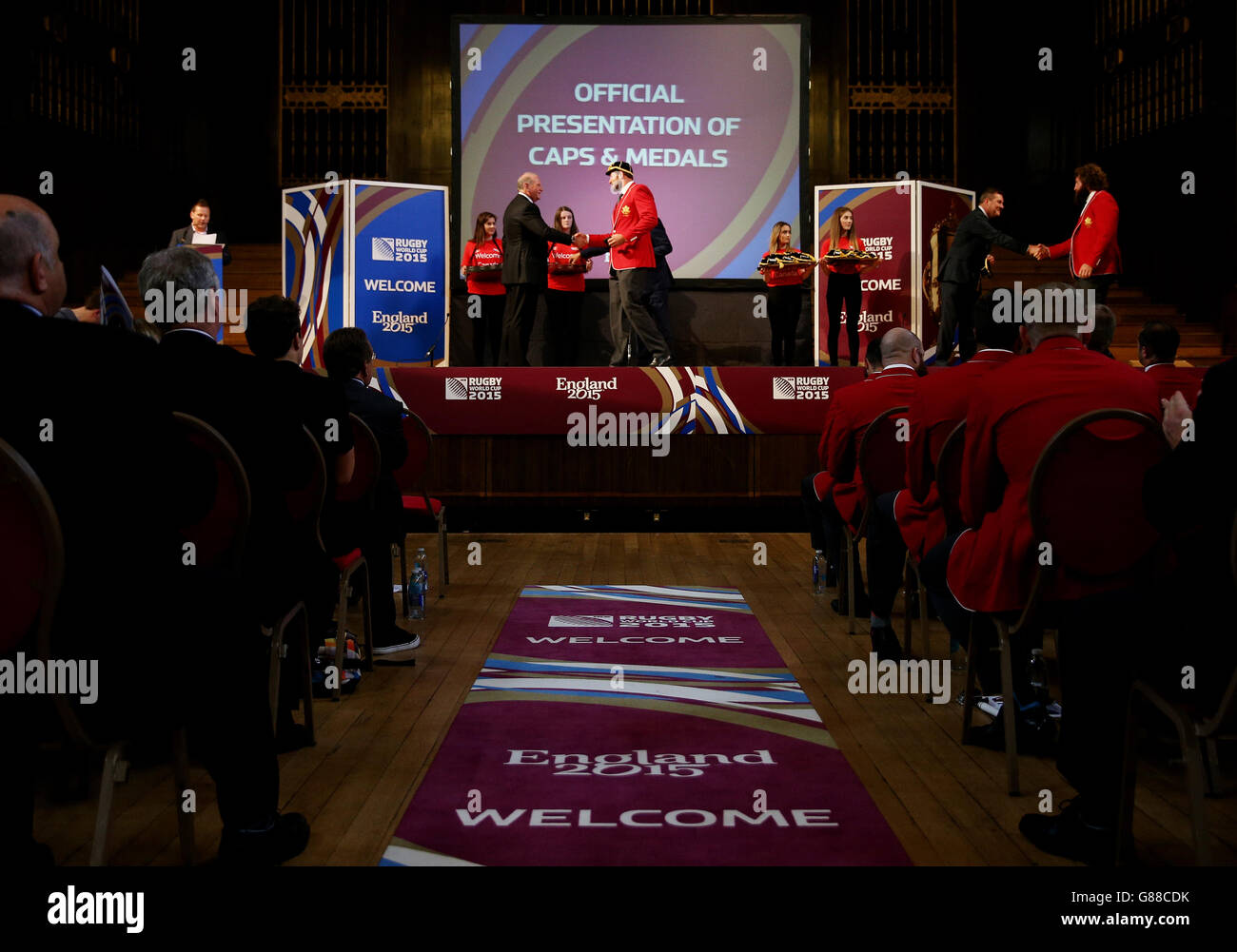 Canada captain Tyler Ardron receives his World Cup cap during the ...