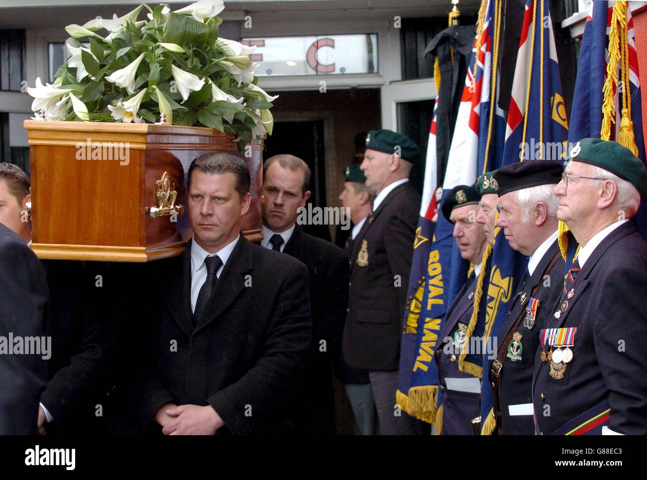 The coffin of Ron Todd is carried from Dagenham and Redbridge's ...