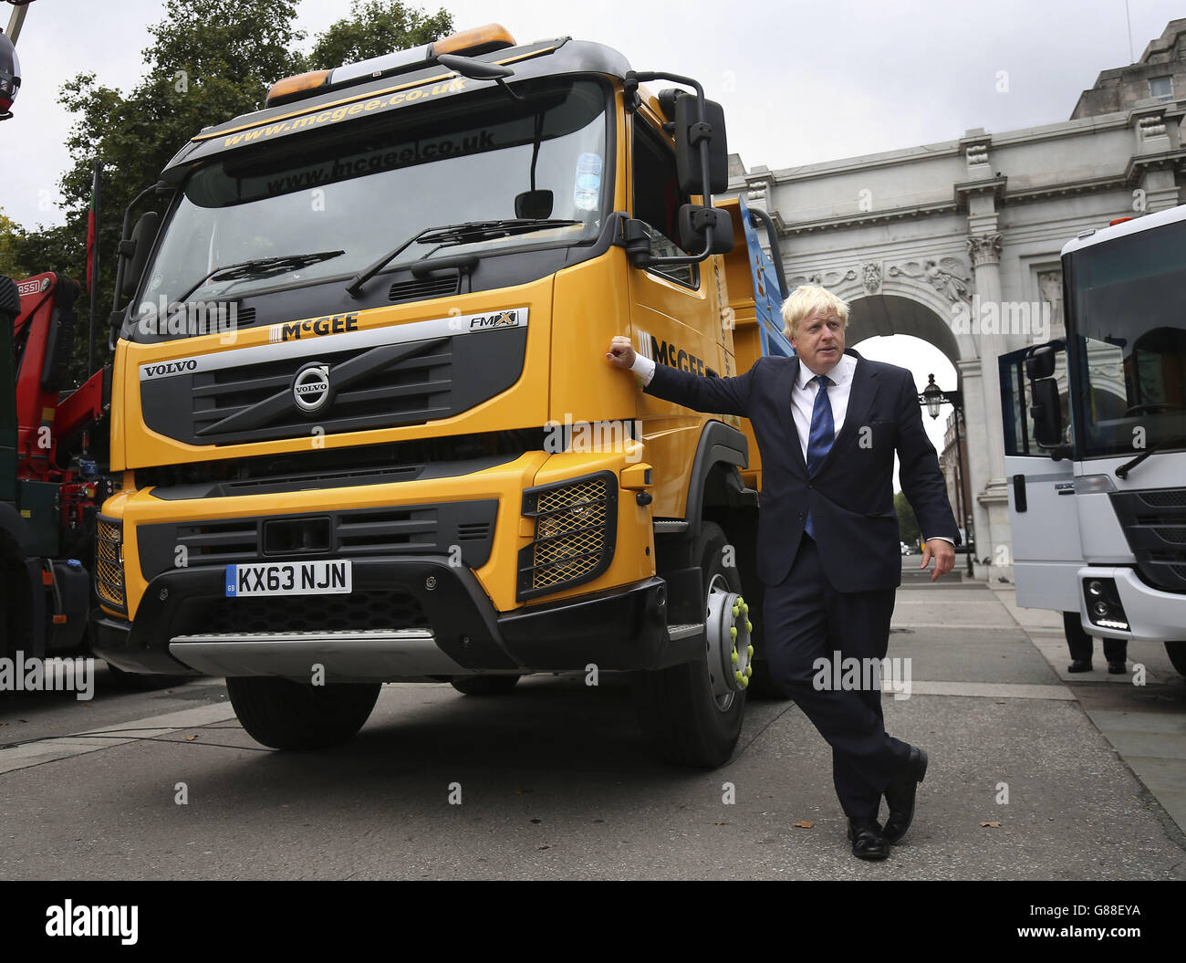 Boris launches safer lorry scheme Stock Photo - Alamy