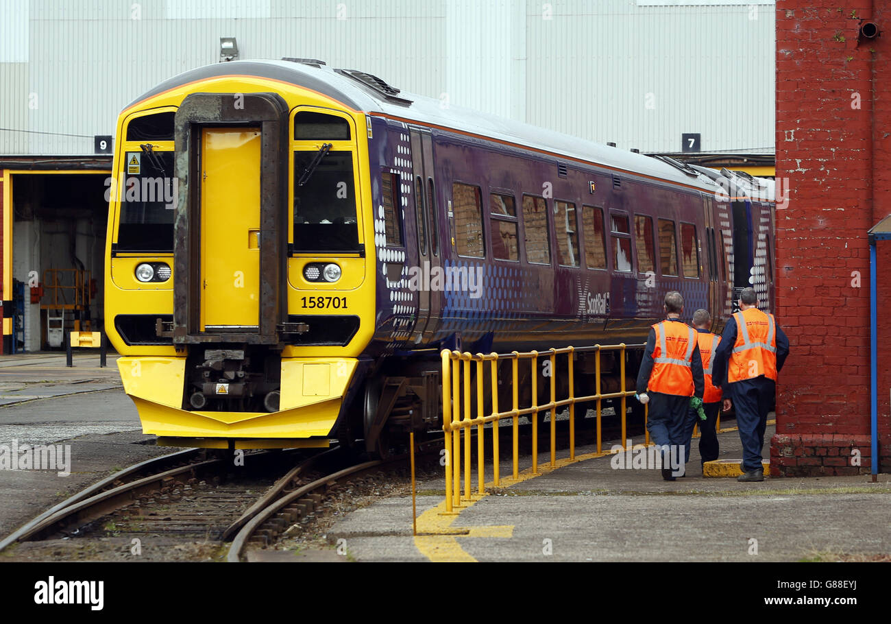 The first of 40 new-look ScotRail trains, part of a £14 million ...