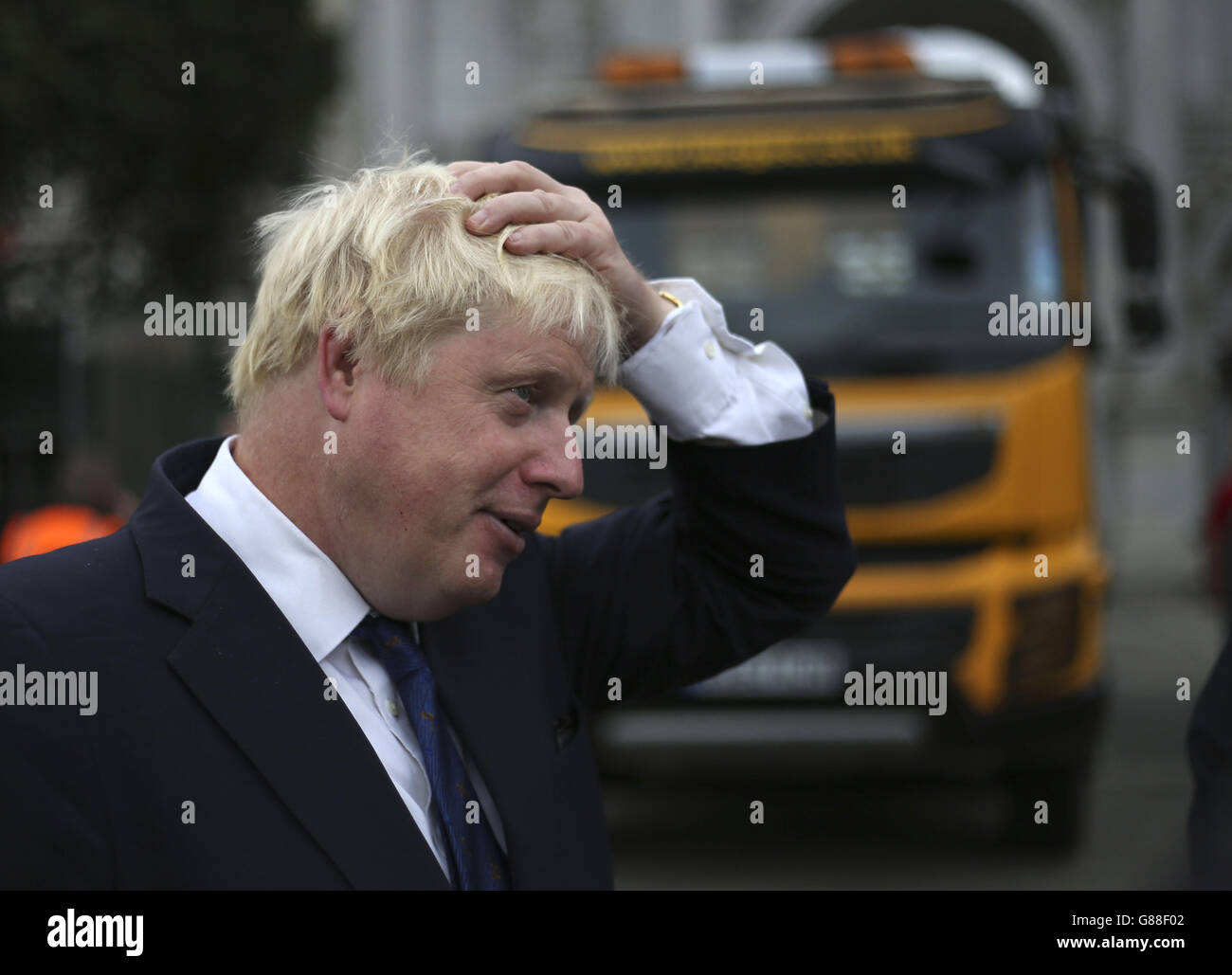 Boris launches safer lorry scheme. Mayor of London Boris Johnson at the ...