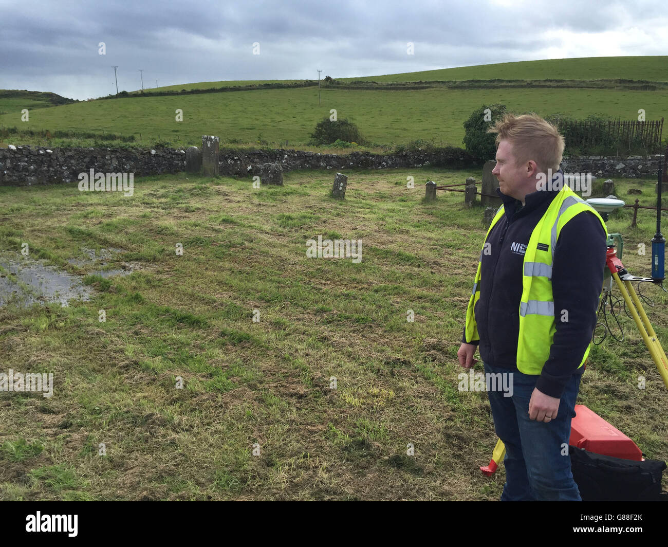 28/08/15 Department of Environment archaeologist Andrew Gault at a ...