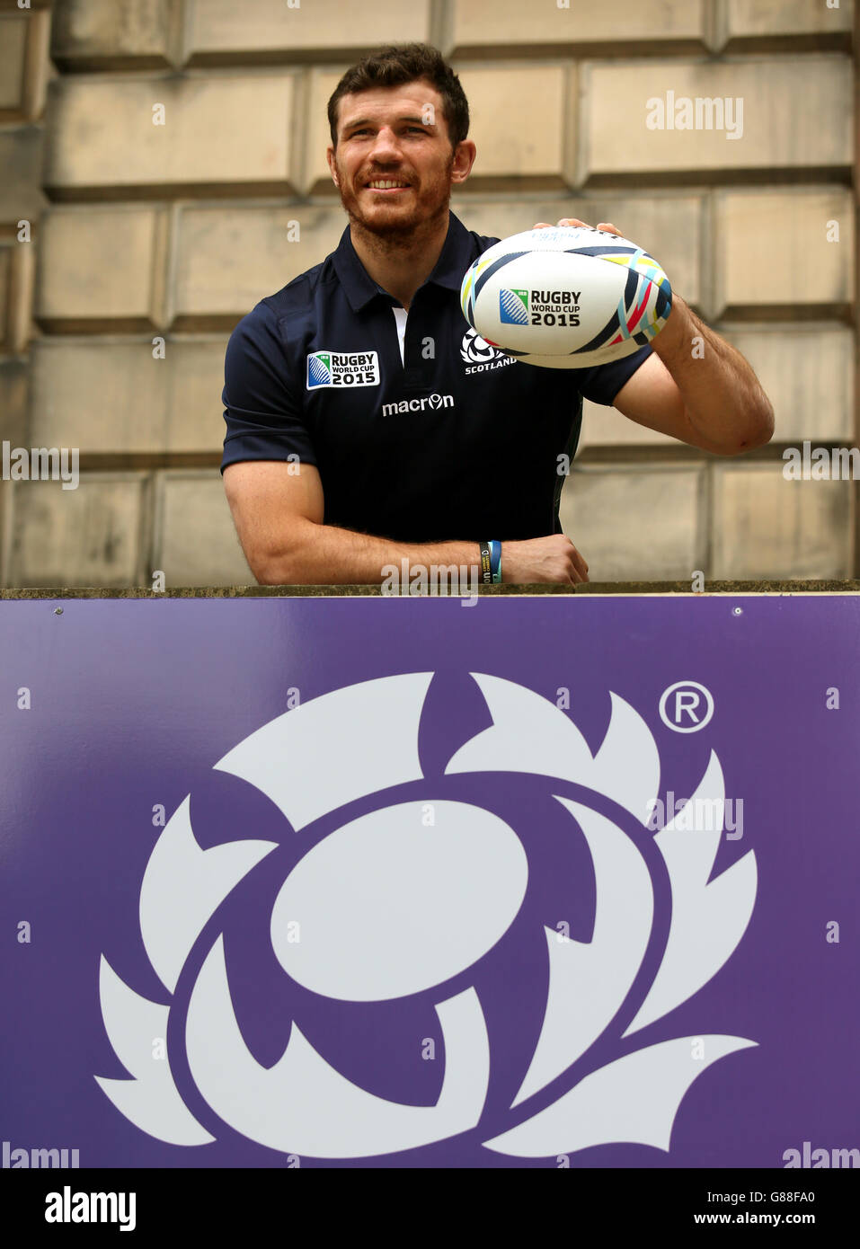 Scotland's Tim Swinson during the squad announcement in the Old College ...