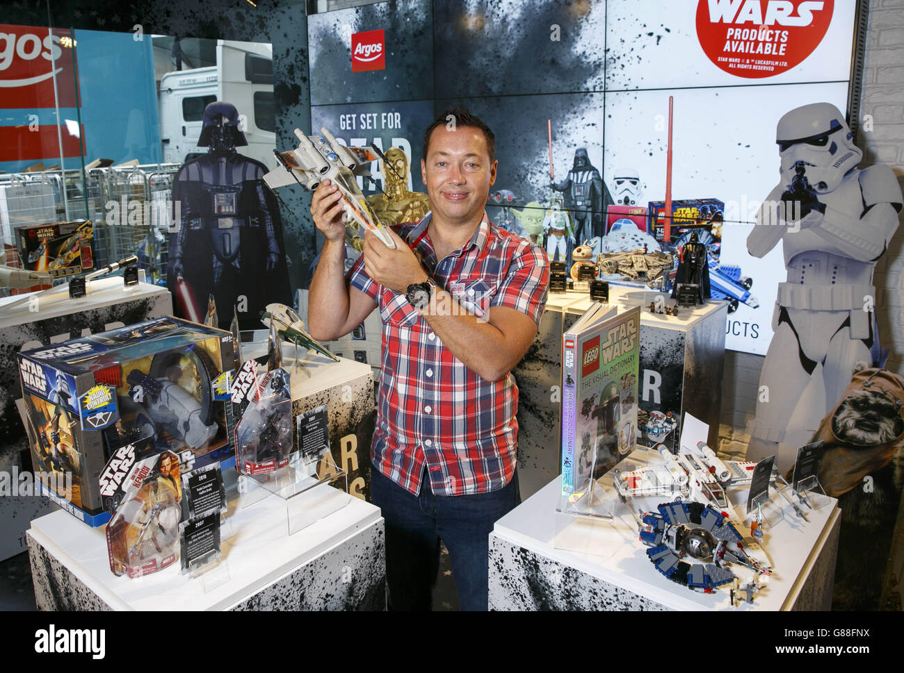 Keith Guppy, the owner of the UK's largest Star Wars toy collection, at ...